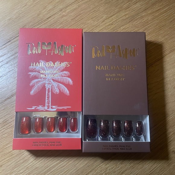 Red Aspen | Makeup | Red Aspen Nail Dashes Set Short Coffin | Poshmark